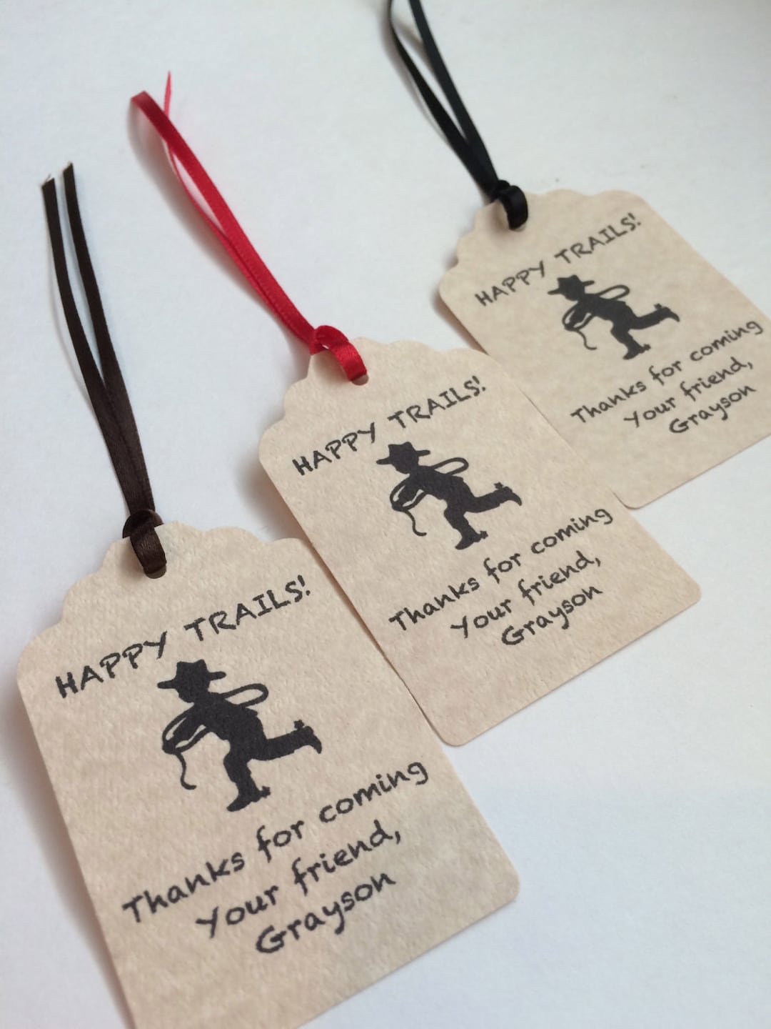 Personalized Western Gift Tags: Cowboy Party Favor Tags - Etsy