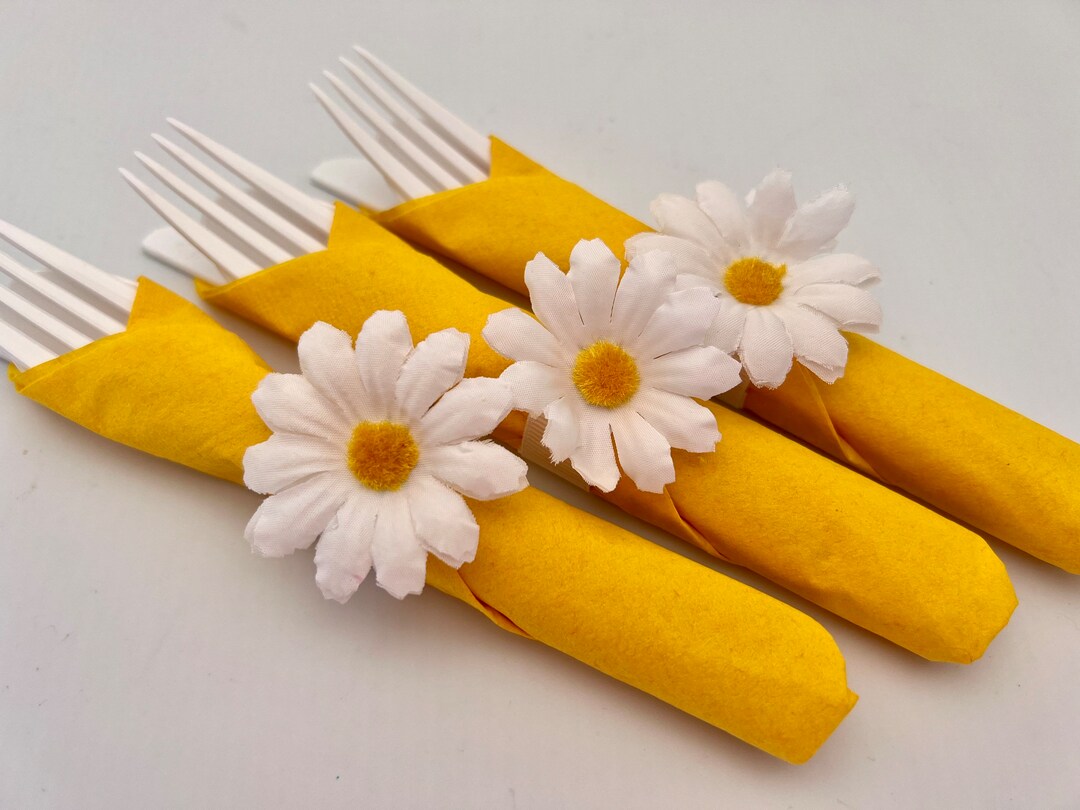 Daisy Party Utensils, Daisy Tableware, Daisy Party Flatware, Daisy ...