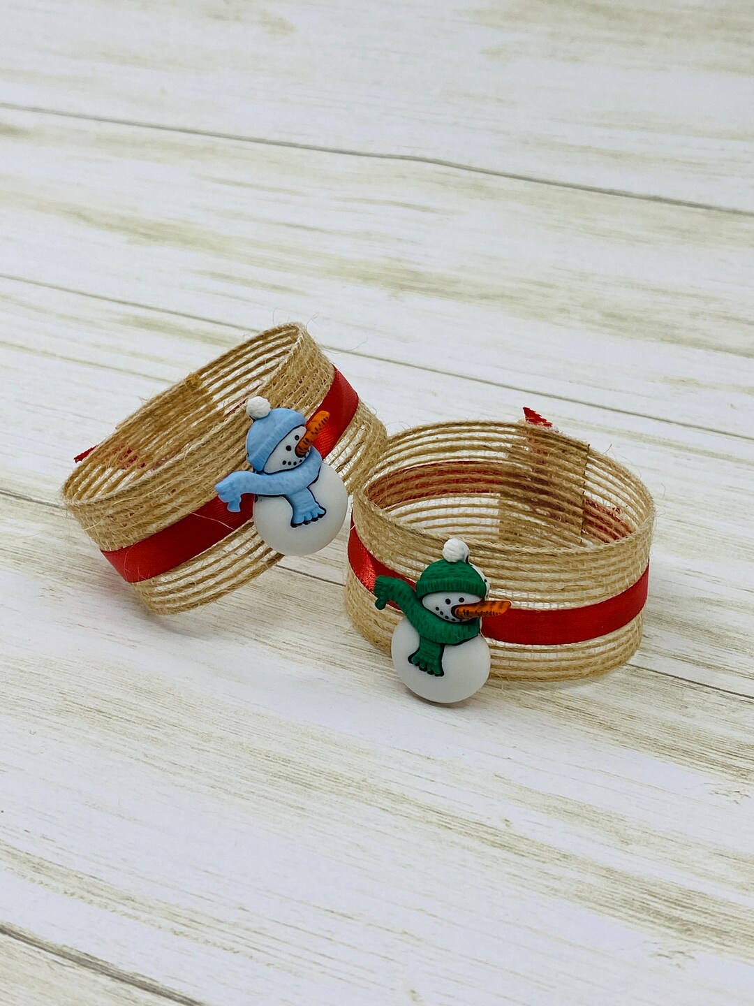 Snowman Napkin Rings, Christmas Napkin Rings, Holiday Party Tableware ...