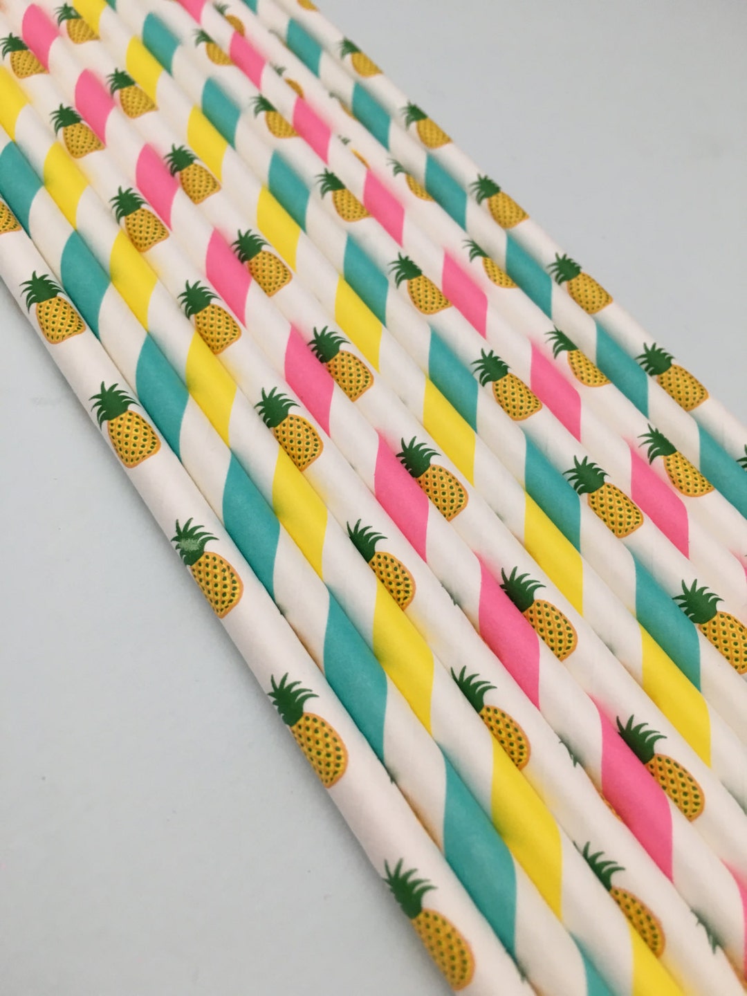 Tropical Pineapple Party Straws, Tropical Party Straws, Pineapple Party ...