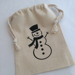 Christmas Gift Bag: Snowman Christmas Holiday Gift Bag or Favor Bags ...