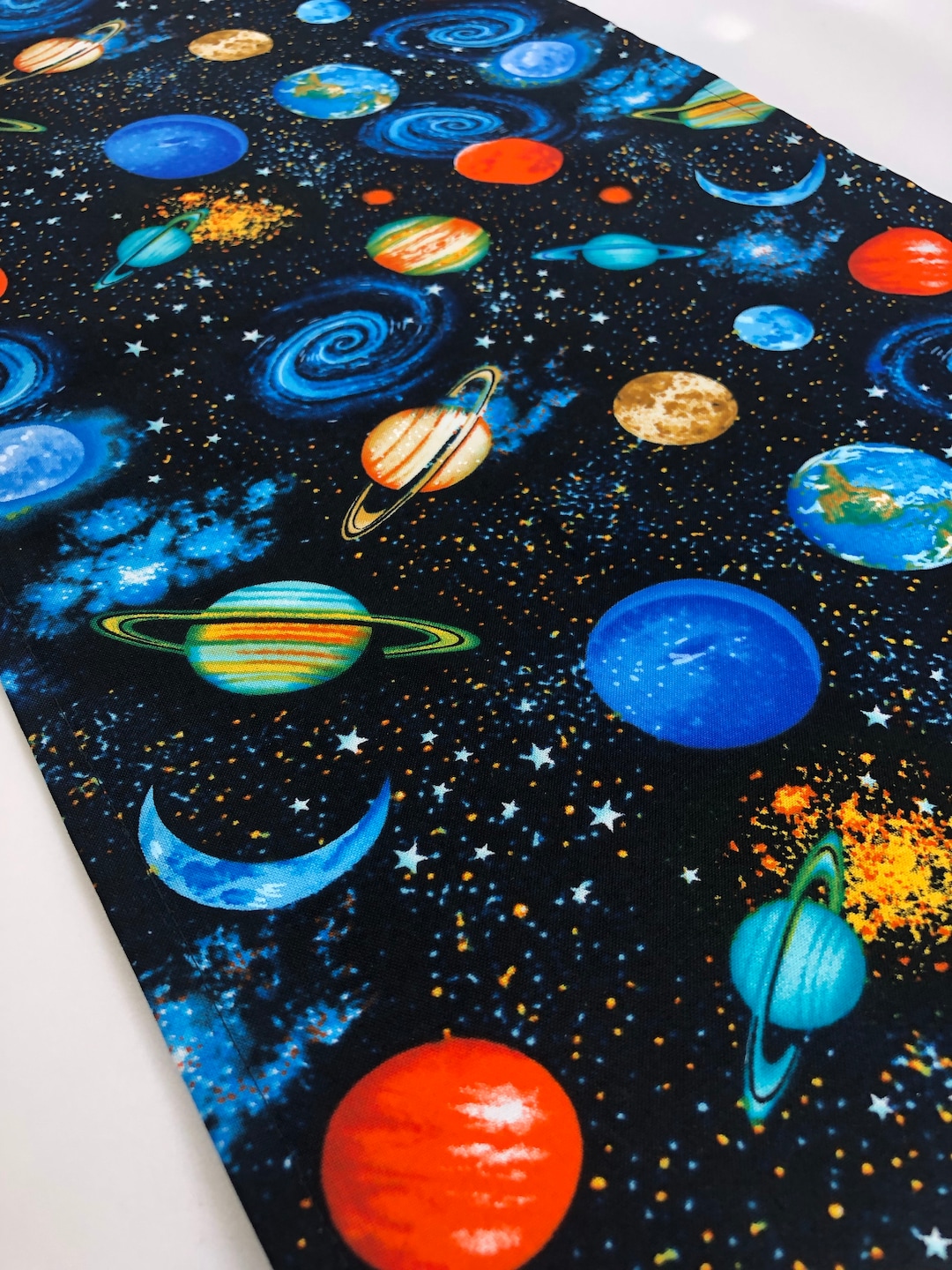 Outer Space Table Runner With Planet Design: Accent Table Mat or Runner ...