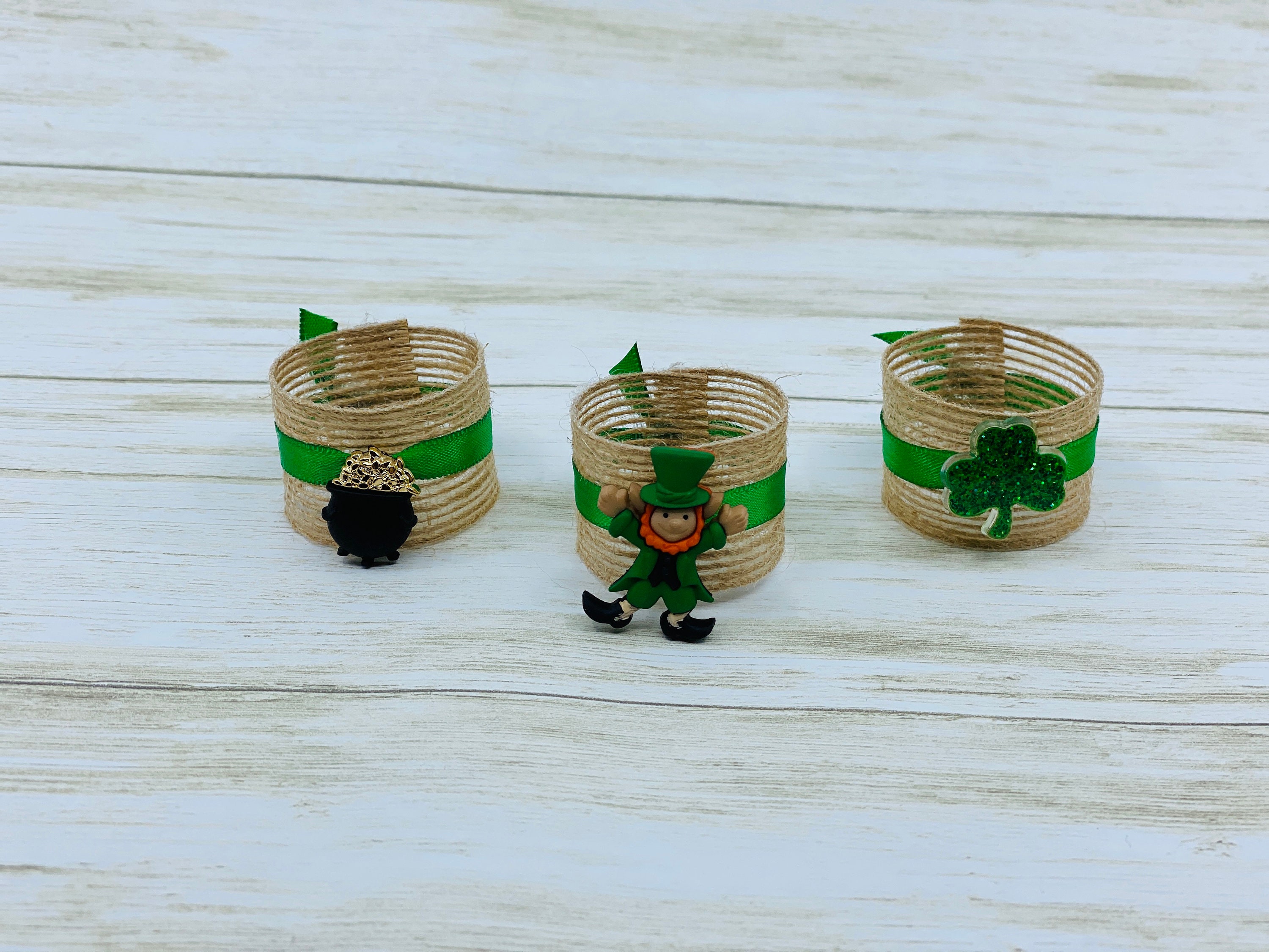 St Patricks Day Napkin Rings Irish Napkin Rings Paddys Day | Etsy