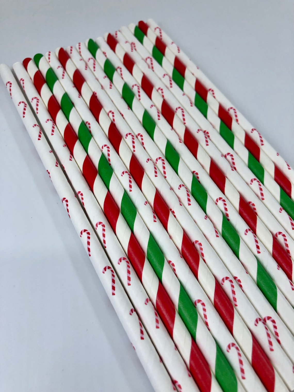 Christmas Paper Straws: Candy Cane Straws Holiday Party - Etsy