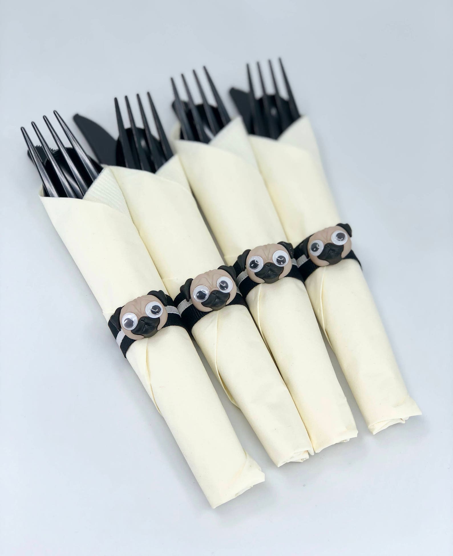 Pug Party Silverware Pug Cutlery Dog Party Flatware Puppy - Etsy