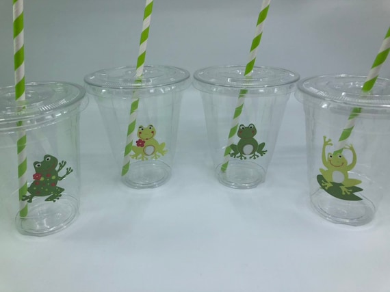 Frog Cups With Lids and Straws: Frog Plastic Drink Cups Frog | Etsy