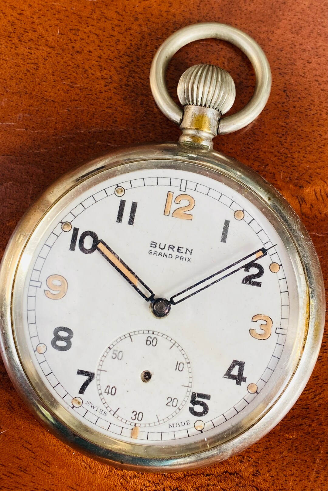 WW2 BRITISH MILITARY Buren Grand Prix GSTP Pocket Watch. - Etsy