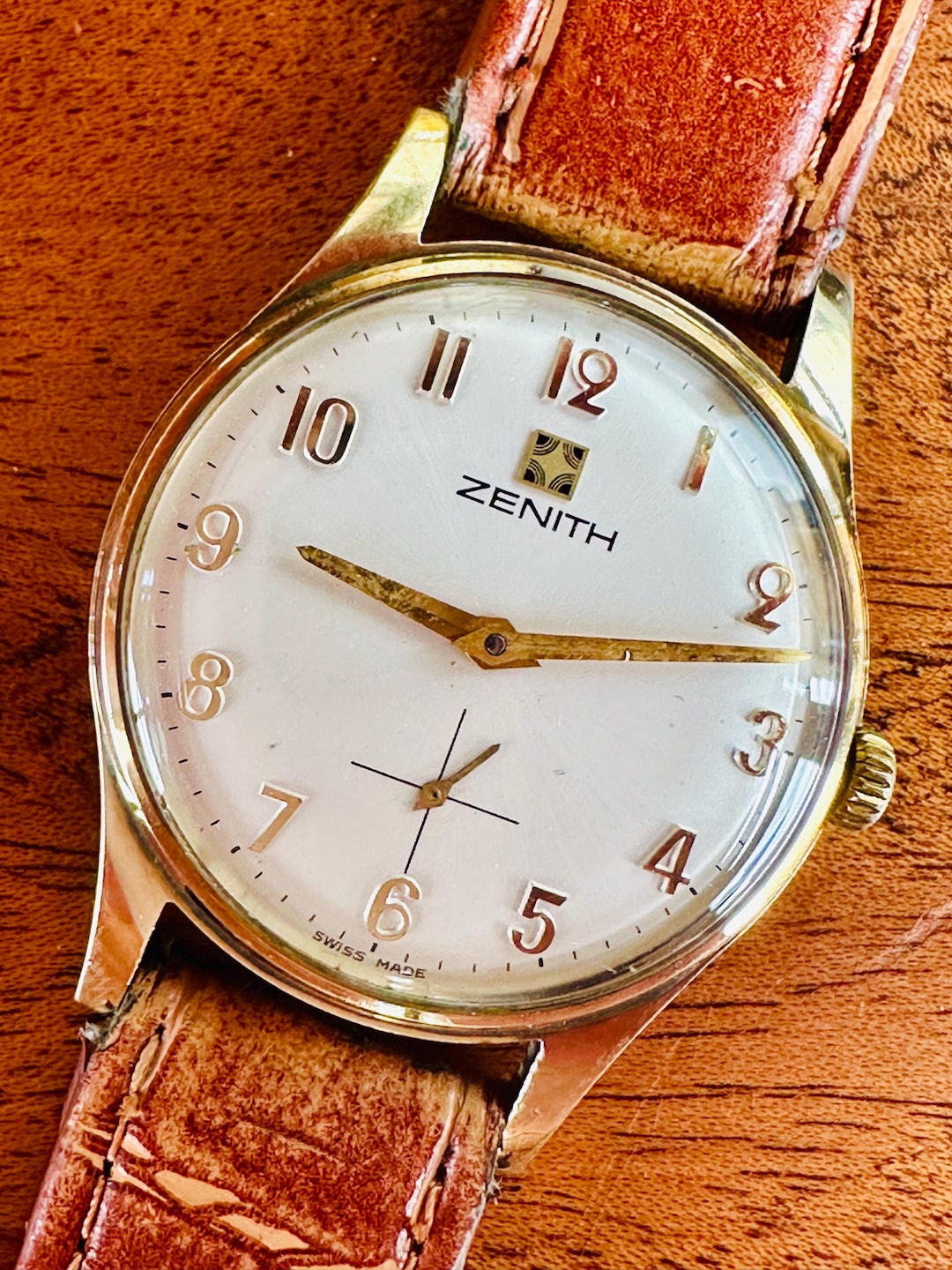 Zenith 9k Gold 1973 Gentleman’s, Signed Crown, Serviced Caliber 2541 ...