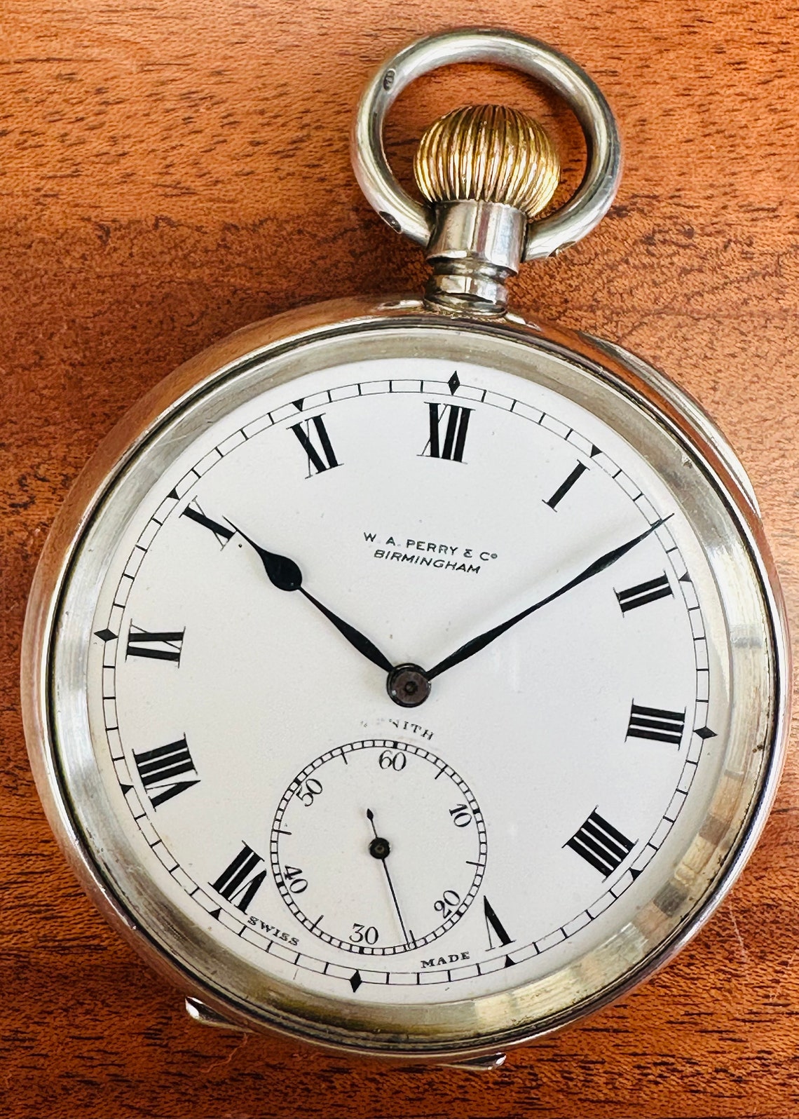 Zenith Pocket Watch Retailed by W A Perry & Co Birmingham From 1919 ...