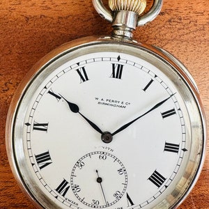 Zenith Pocket Watch Retailed by W A Perry & Co Birmingham From 1919 ...