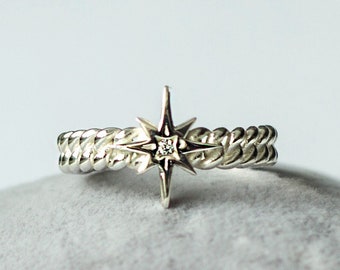 Chained Star Ring-dangling Star Ring-dainty Soft Chain Chic - Etsy