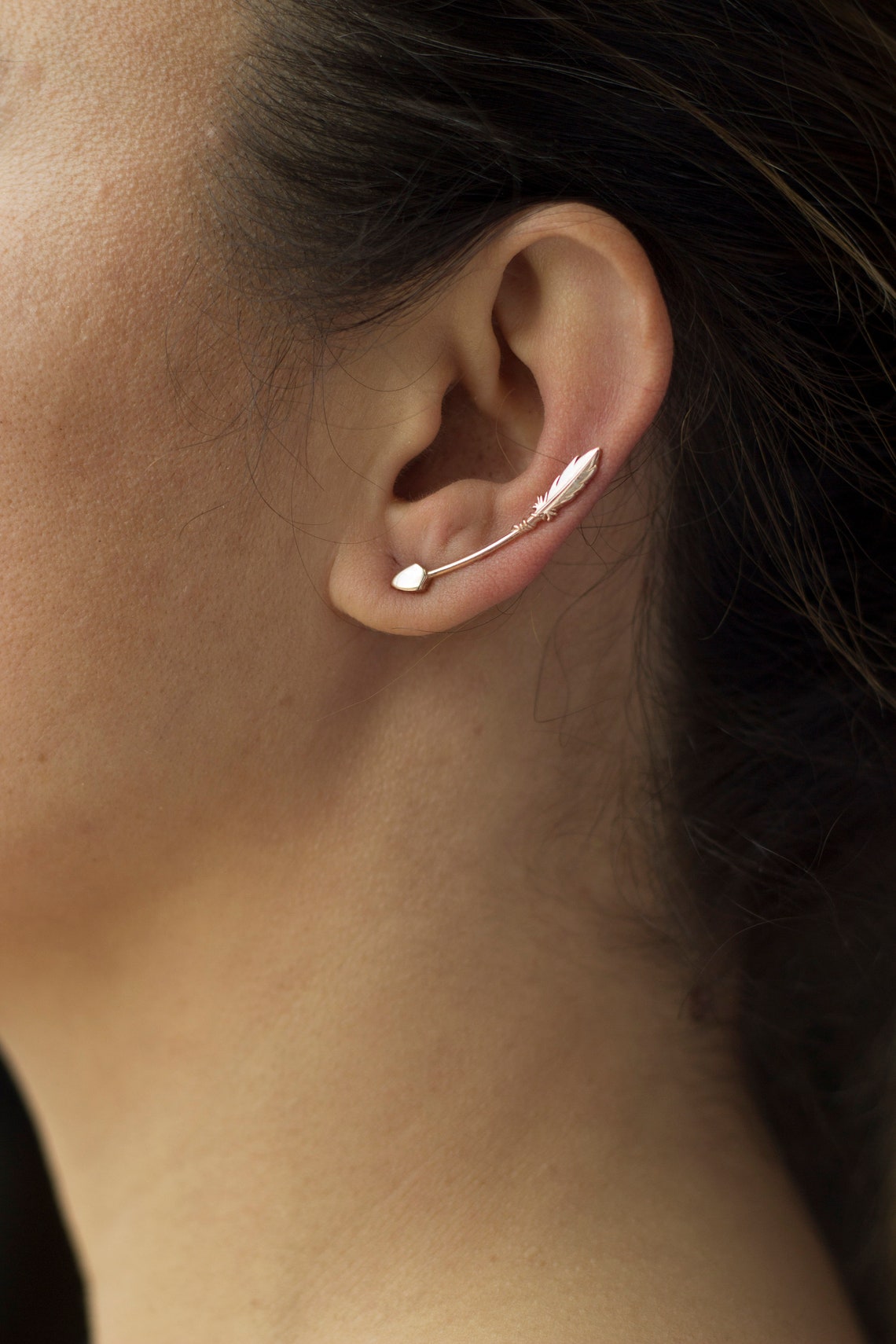 Arrow Ear Cuffs /Arrow Climbers/ Sterling Silver Pair | Etsy