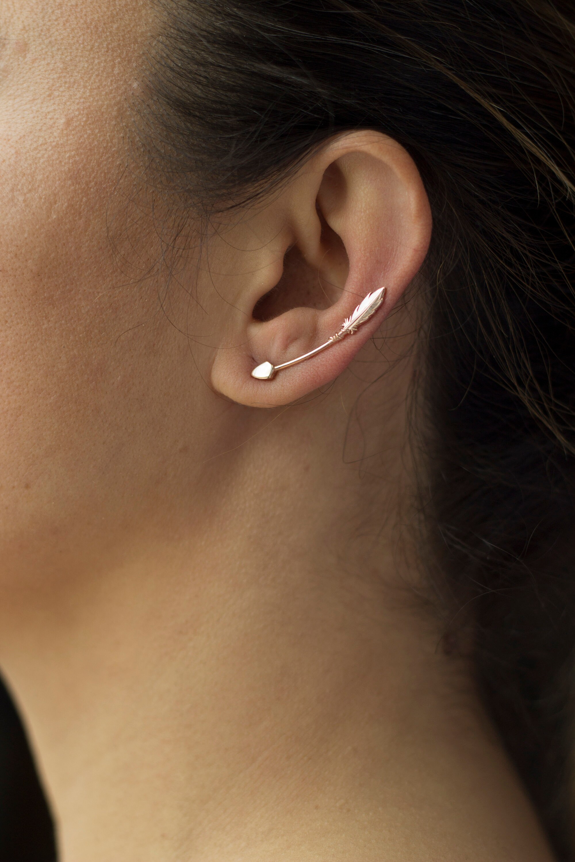 Arrow Ear Cuffs /Arrow Climbers/ Sterling Silver Pair | Etsy