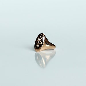 Evil Eye Ring / Pinky Finger Ring / Sterling Silver - Etsy