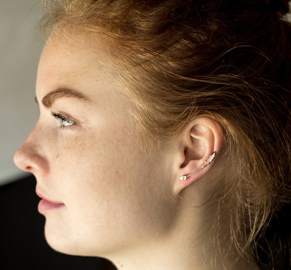 Arrow Ear Cuffs /arrow Climbers/ Sterling Silver Pair | Etsy