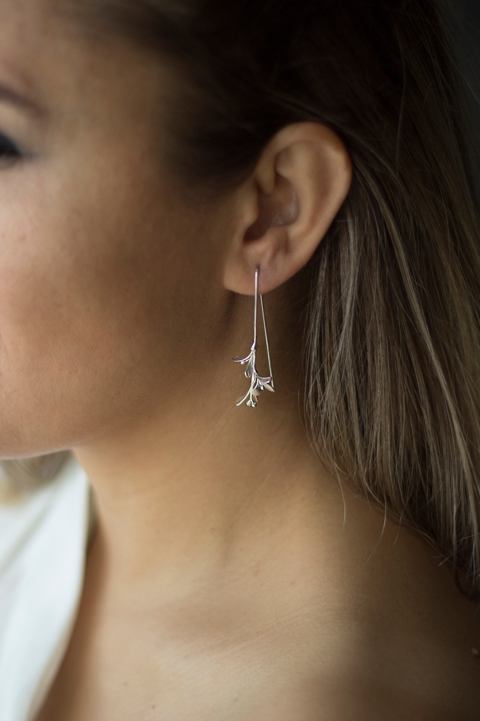 Botanical Earrings / Leaf Earrings/ Sterling Silver/Pair | Etsy