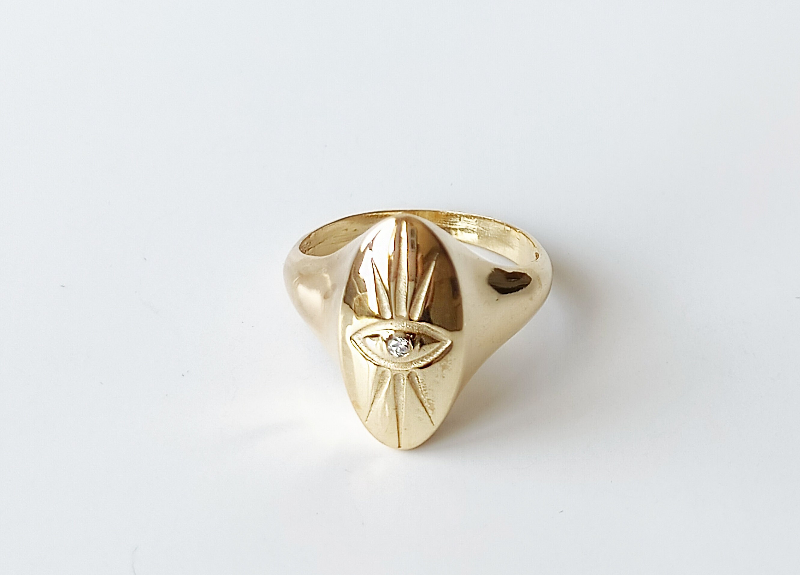 Evil Eye Ring / Pinky Finger Ring / Sterling Silver | Etsy