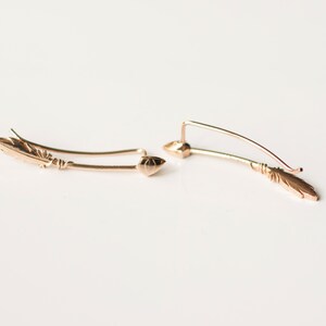 Arrow Ear Cuffs /arrow Climbers/ Sterling Silver Pair - Etsy