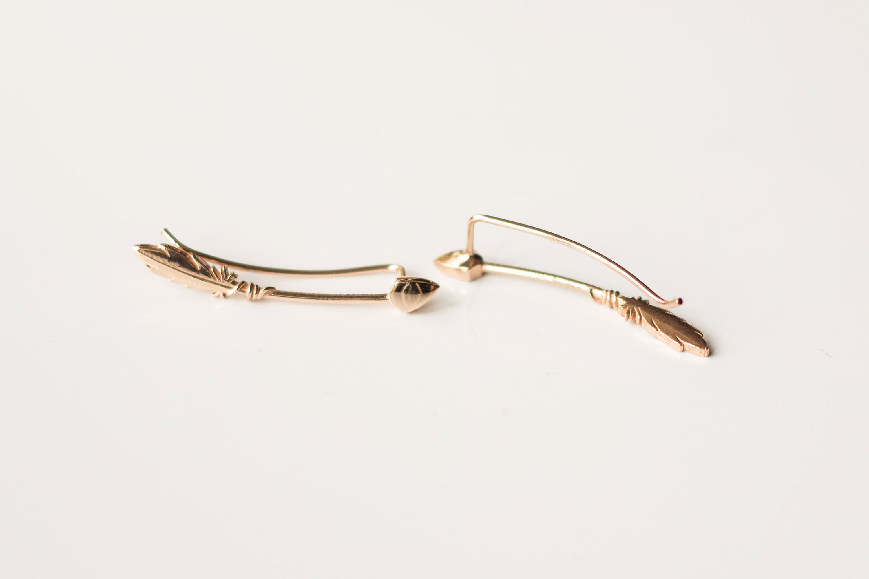 Arrow Ear Cuffs /Arrow Climbers/ Sterling Silver Pair | Etsy