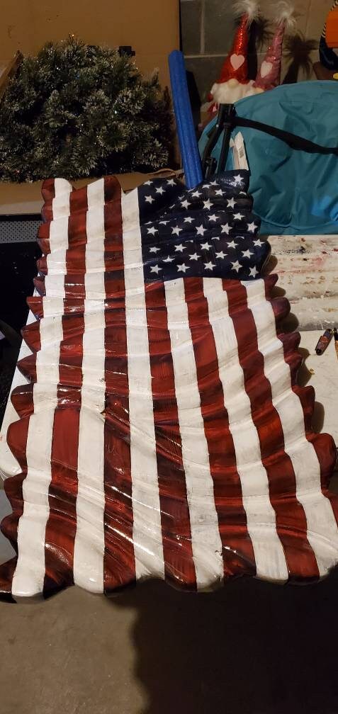 Wavy American Flag - Etsy
