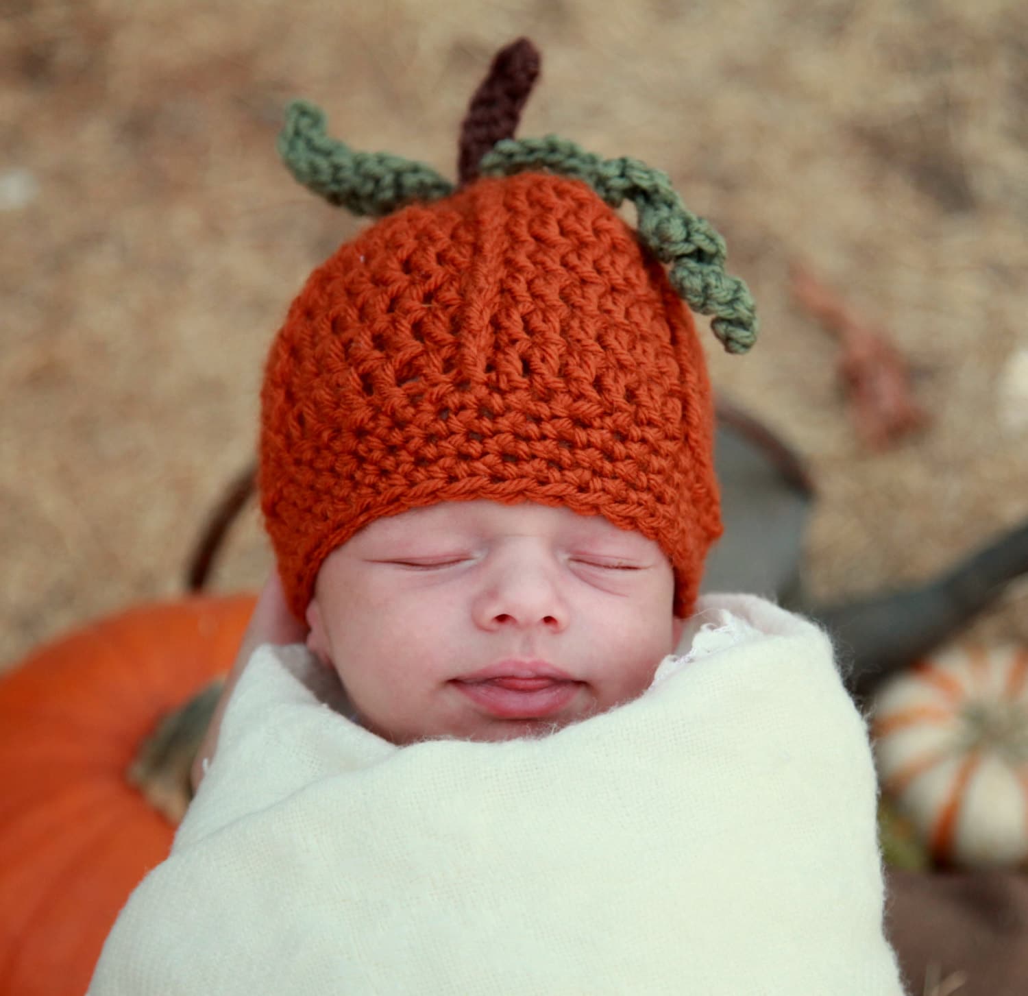 Baby Pumpkin Crochet Beanie Pattern - Etsy