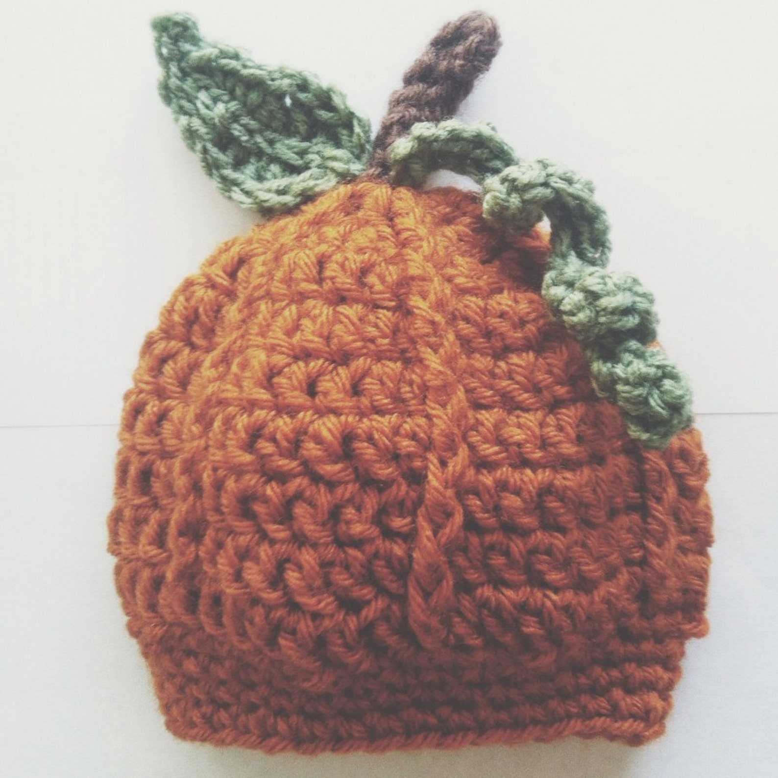 Baby Pumpkin Crochet Beanie Pattern - Etsy