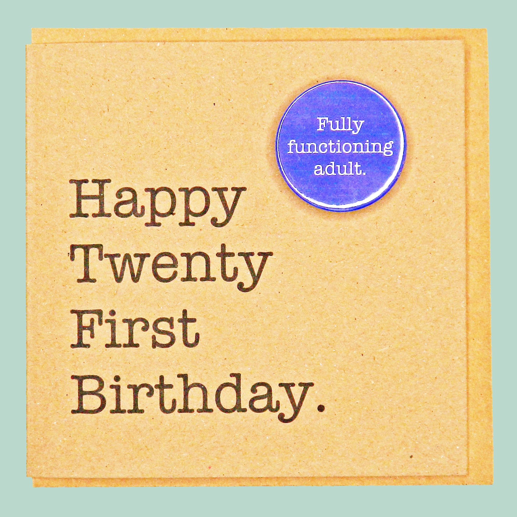 Happy Twenty First Birthday. Fully Functioning Adult. Funny - Etsy UK