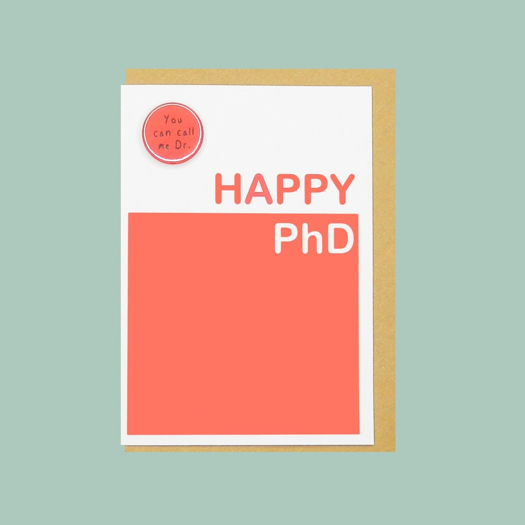 Happy Phd - Teddy Perkins Badge Card. You Can Call Me Dr. - Etsy