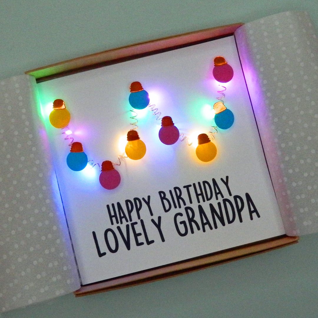 Light up Birthday Card. Happy Birthday Lovely Grandpa Teddy Perkins ...