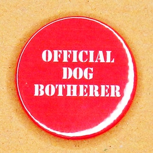 Happy Birthday Dog Botherer. Teddy Perkins Handmade Badge Card. - Etsy