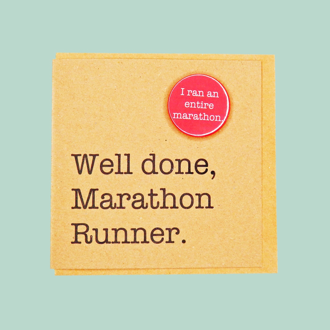Well Done, Marathon Runner. Runner's Congratulations. Teddy Perkins ...