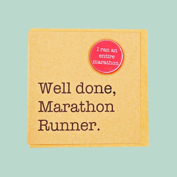Well Done Marathon Runner. Runner's Congratulations. - Etsy