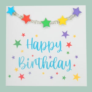 Light up Birthday Card. Happy Birthday Stars - Teddy Perkins Handmade ...