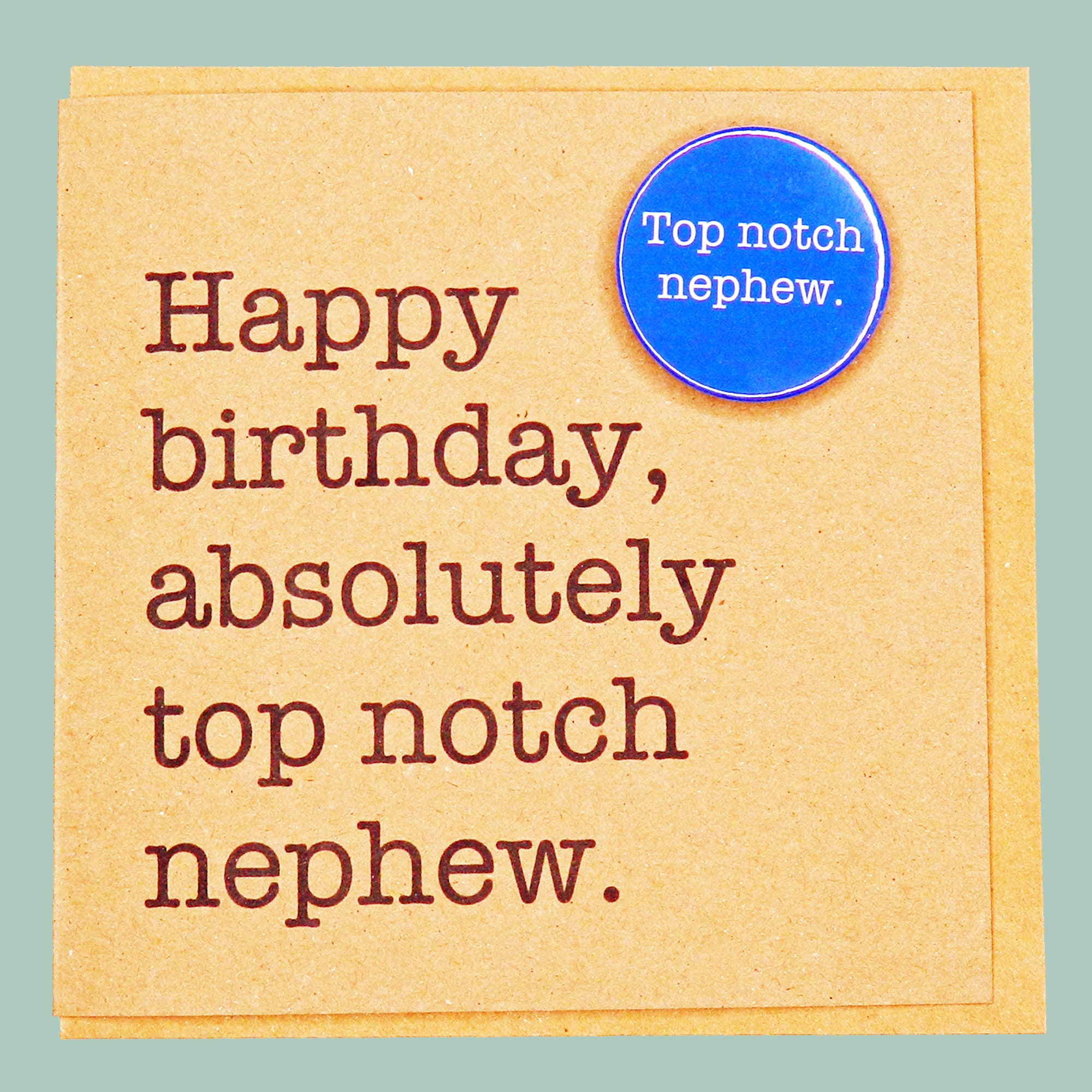 Happy Birthday Top Notch Nephew. Teddy Perkins Handmade Badge - Etsy
