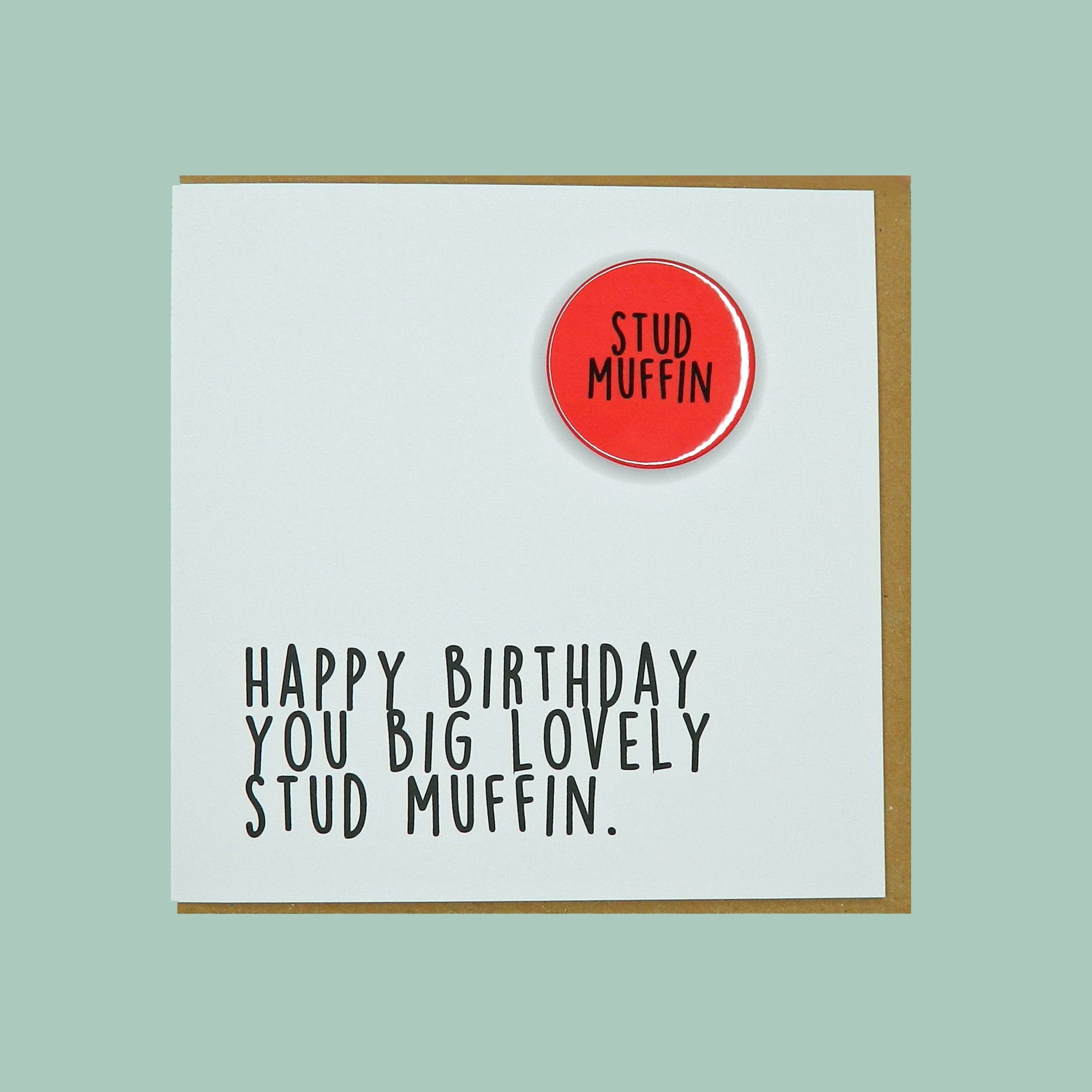 Happy Birthday You Big Lovely Stud Muffin. Husband Boyfriend. - Etsy