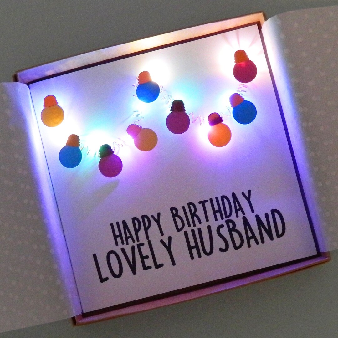 Light up Birthday Card. Happy Birthday Lovely Husband - Teddy Perkins ...