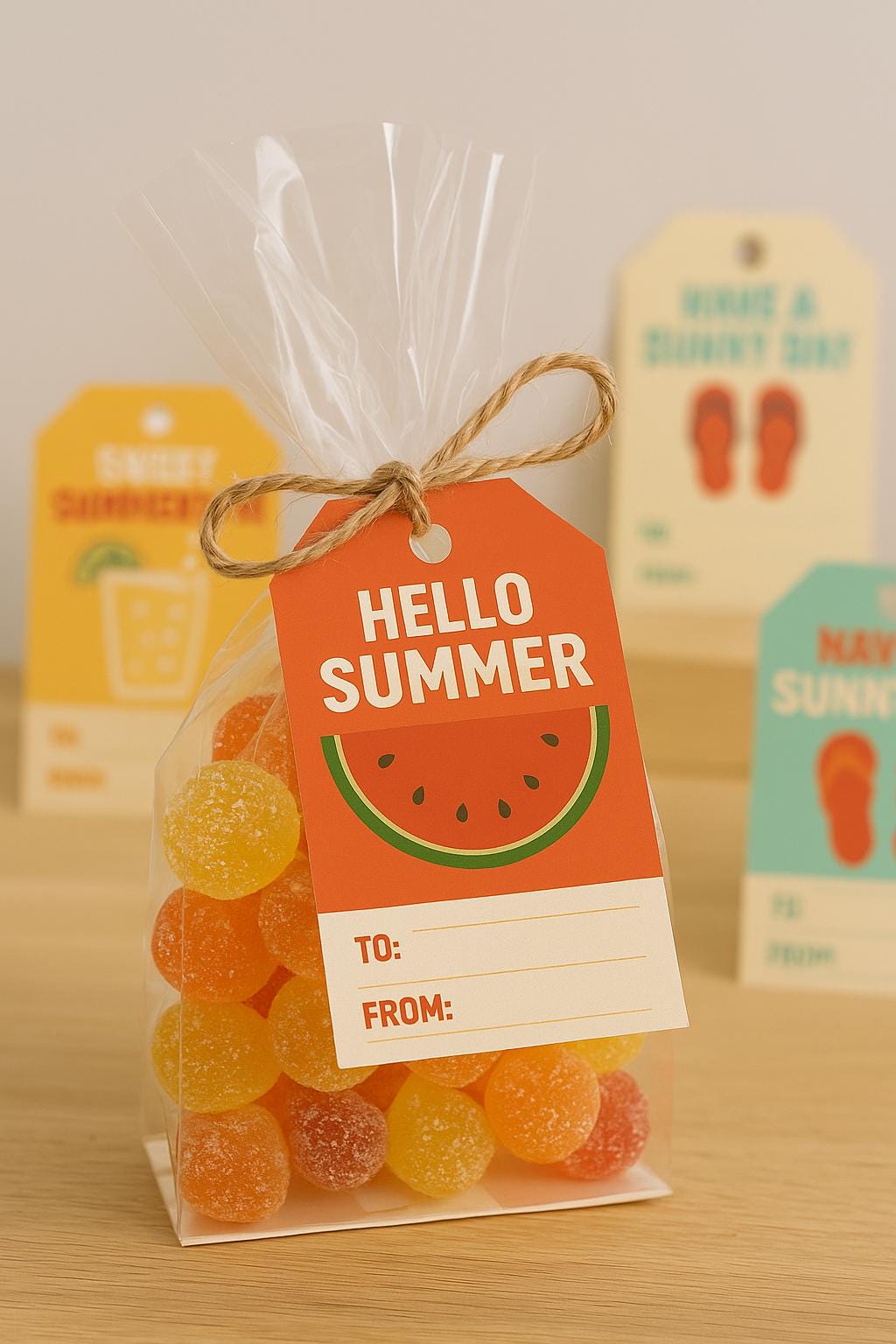 Printable Summer Gift Tags – Instant Download – Hello Summer, – Fun ...