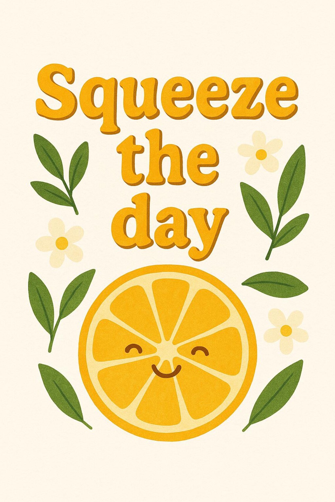 Squeeze the Day – Summer Lemon Printable Wall Art | Positive Quote ...
