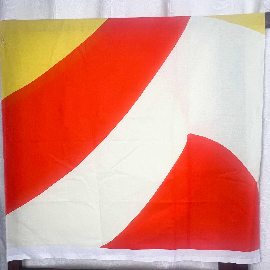 Marimekko "savanni" Orange & Yellow Geometric Swoops Cotton Fabric, 31 ...