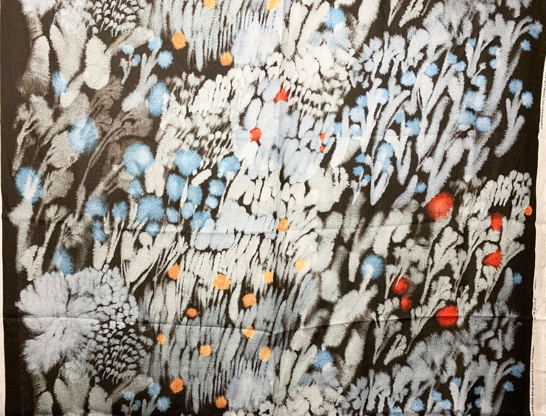 Marimekko kuisma 100% Linen Fabric, Sold by the Half Yard, Abstract ...