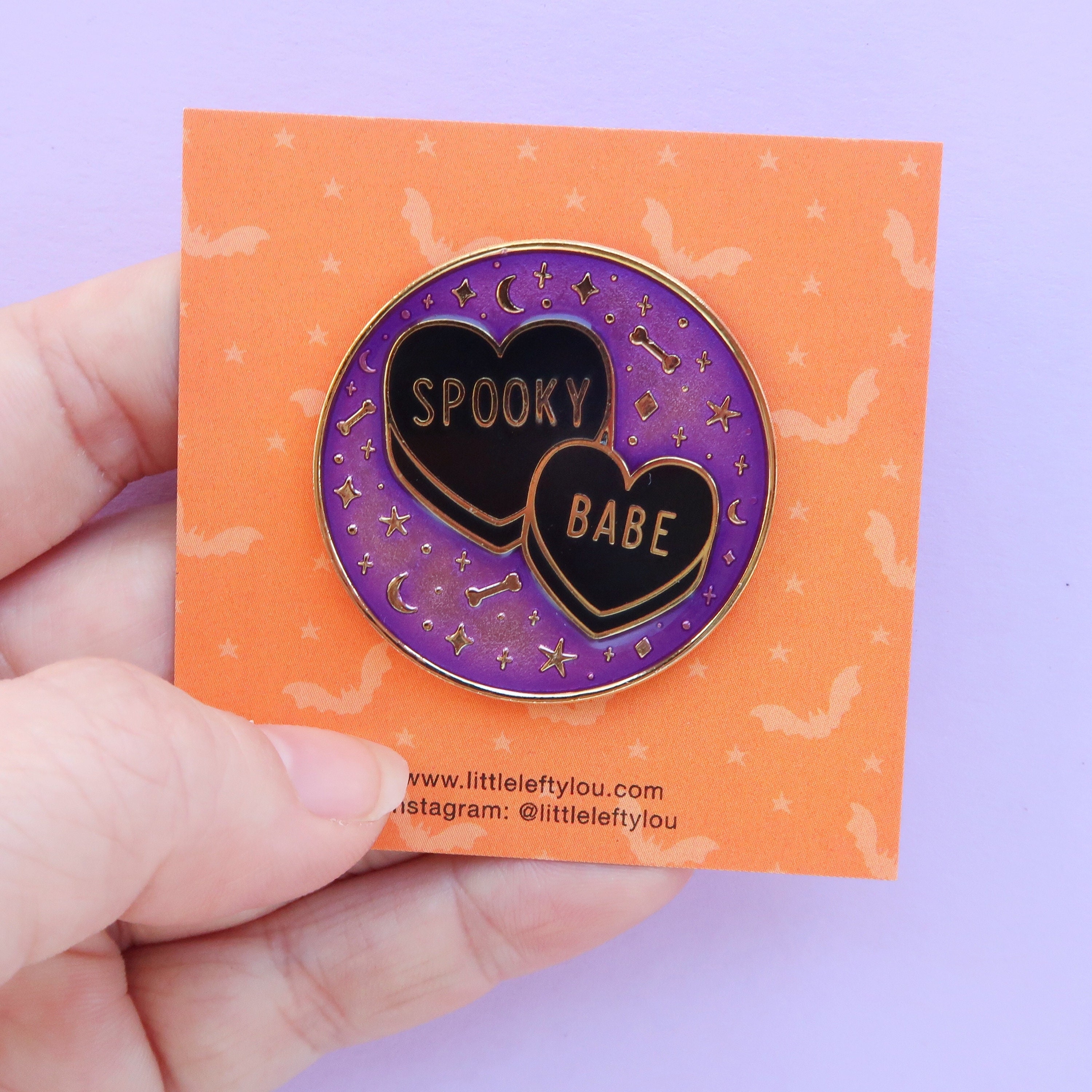 Spooky Babe Enamel Pins candy heart pin pastel halloween | Etsy