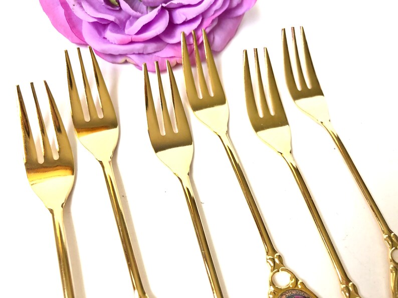 NOS 6pcs Demitasse Pastry Cake Forks Musicians Porcelain - Etsy