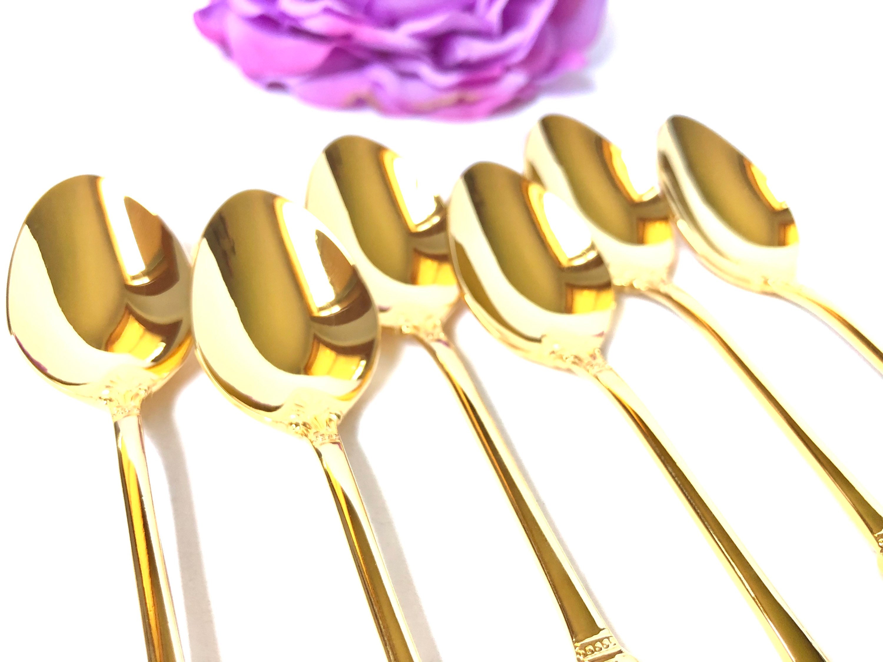 Nos 6pcs Enamel Multi Color Fan Design Teaspoons Spoons Red | Etsy