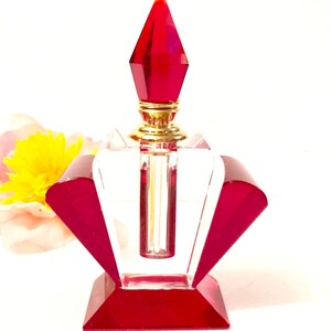 Sorelle Ruby Red Crystal Refillable Perfume Bottle Fancy | Etsy