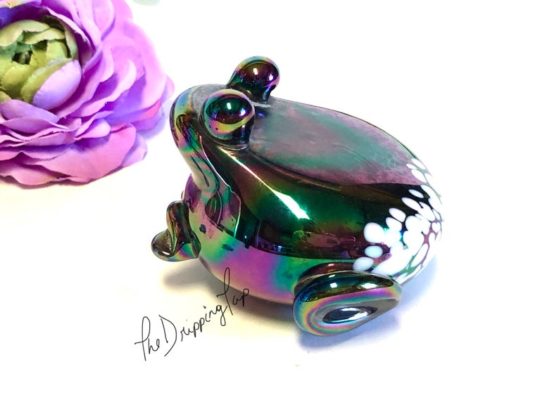 RARE Balos Glass Purple Amethyst Iridescent Frog Shaped - Etsy