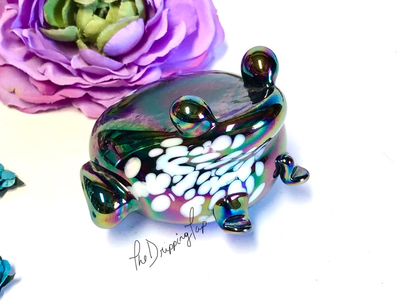 RARE Balos Glass Purple Amethyst Iridescent Frog Shaped - Etsy