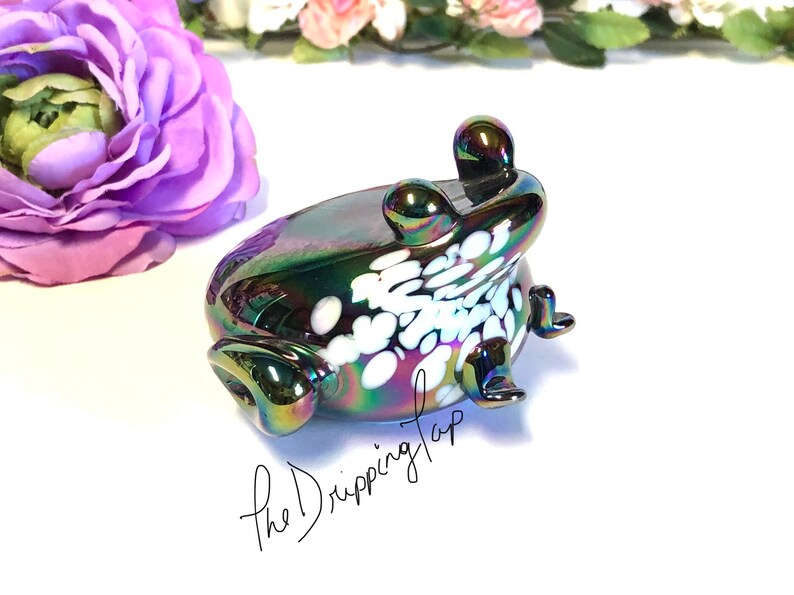 RARE Balos Glass Purple Amethyst Iridescent Frog Shaped - Etsy