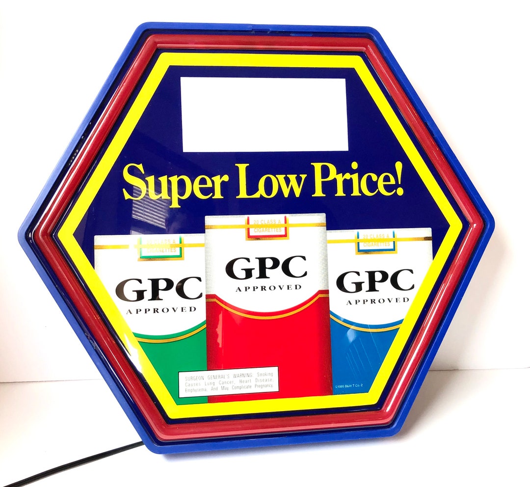NEW GPC Hex Pricing Neon Sign Wall Light Tobacco Memorabilia Cigarette ...