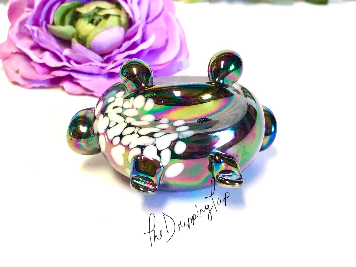 RARE Balos Glass Purple Amethyst Iridescent Frog Shaped - Etsy