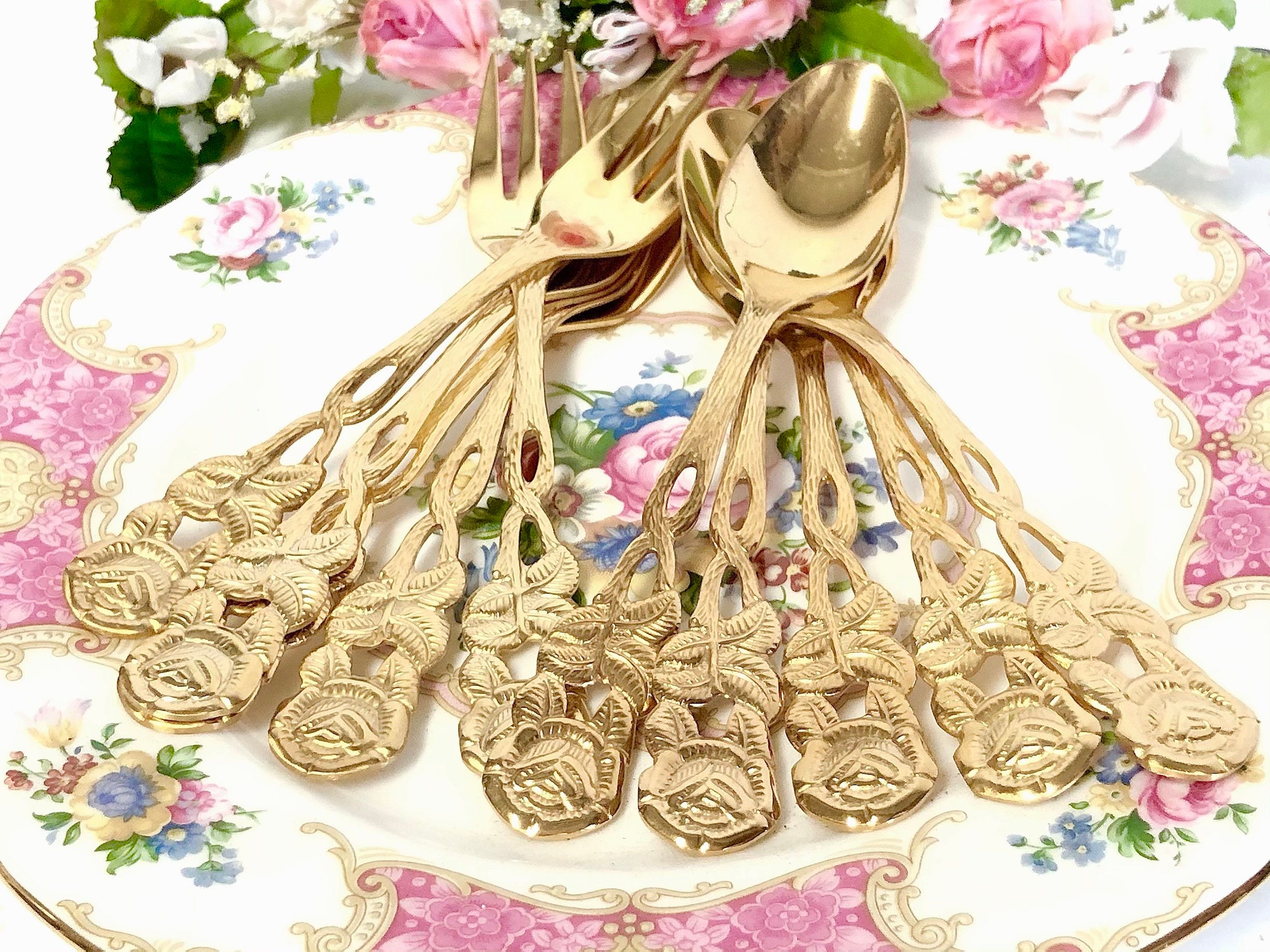 10pcs Gold Flatware Solingen Germany Dessert Spoons Teaspoons - Etsy